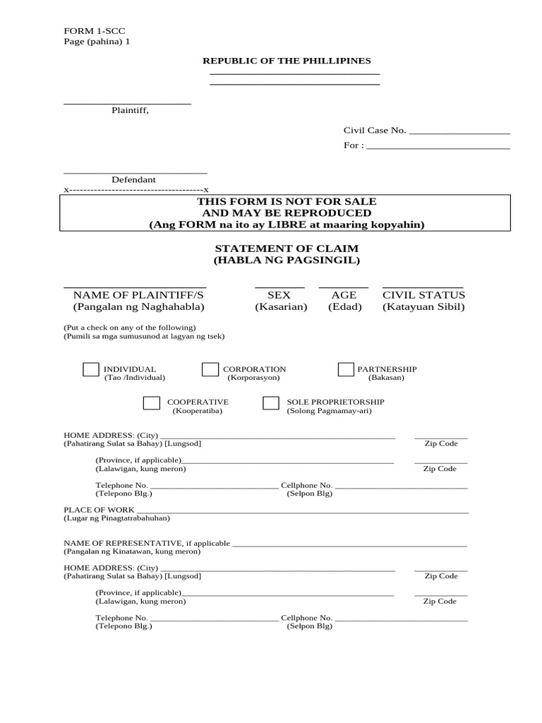 FORM-small Claims | PDF