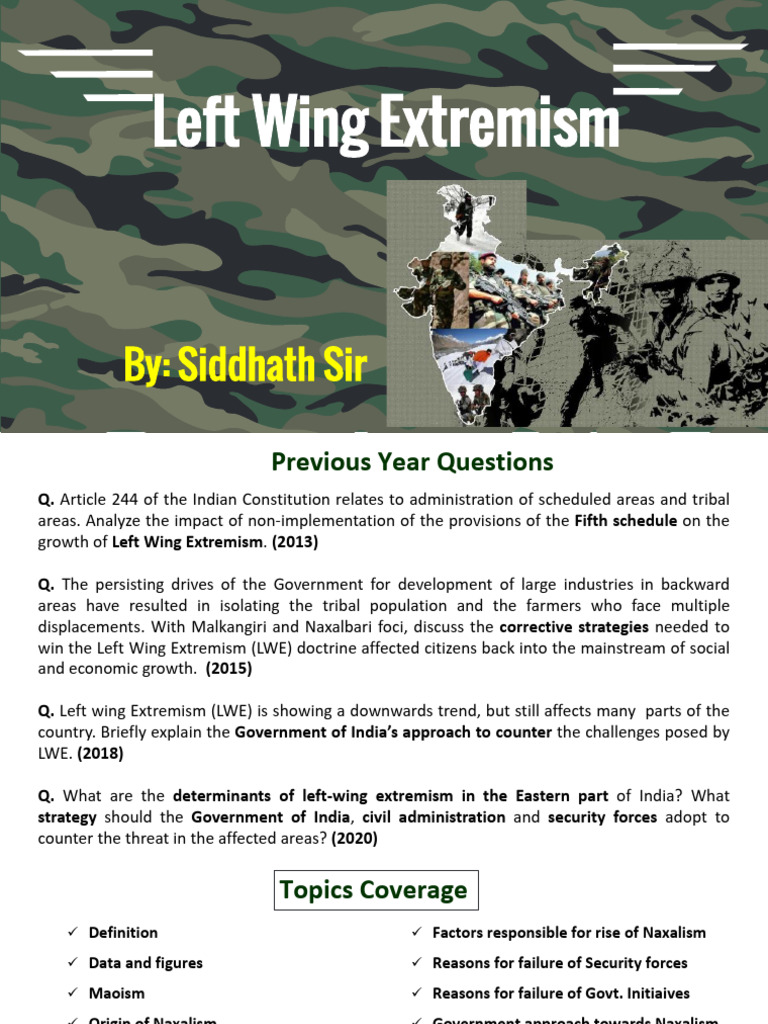 Lec-4 Left Wing Extremism | PDF | Maoism | Far Left Politics