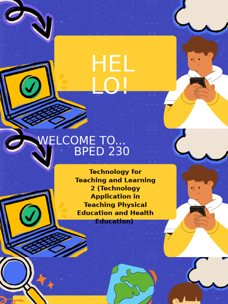 Blue and Yellow Illustrative Digital Education Presentation | PDF | Learning | Cognitive Science