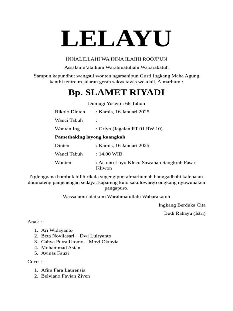 Lelayu Islam | PDF