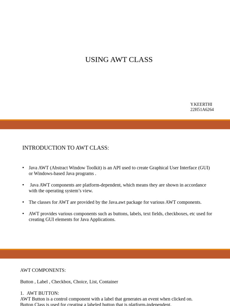 22h51a6264 (Keerthi) - Java | PDF | Window (Computing) | Software Development