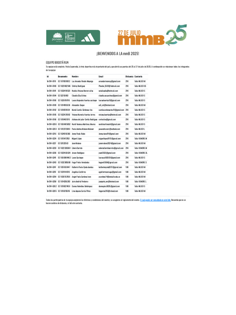 Media Maratón de Bogotá Inscripciones - MMB | PDF