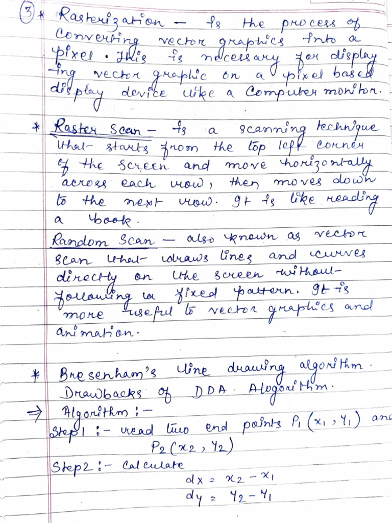 Rasterization Raster Scan Random Scan | PDF