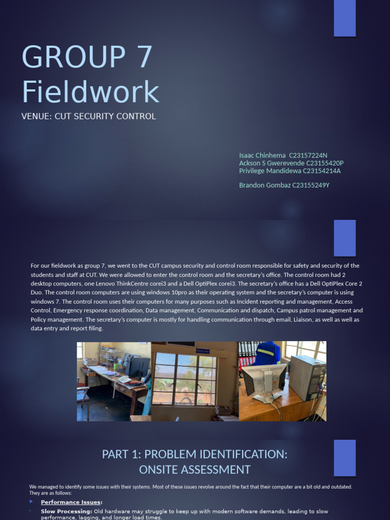 GROUP 7 Fieldwork | PDF | Computer Security | Security