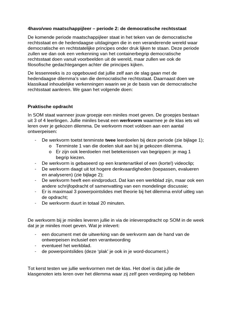 4hv Maat Periode 2 PO Instructie | PDF