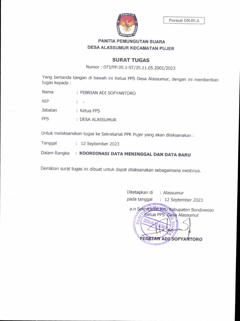 Dn.05a ST Bulan September | PDF