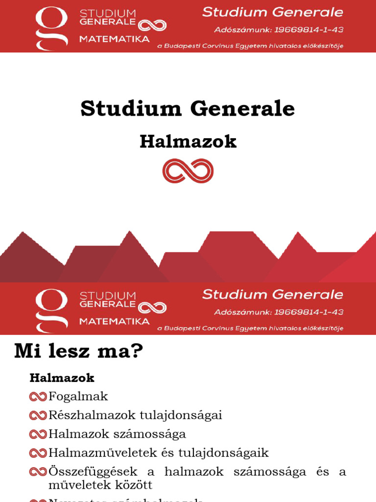 Halmazok Logika 2021-22 | PDF