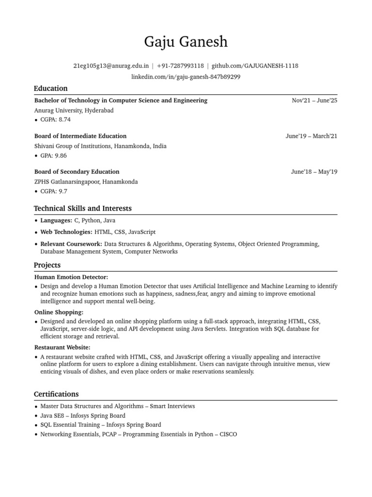 Final Resume | PDF