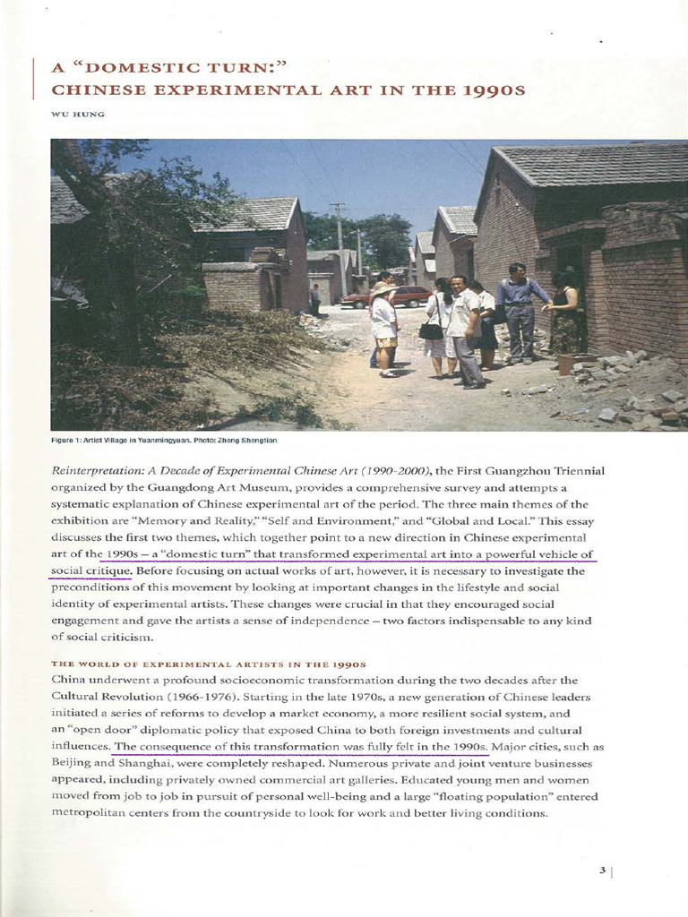 2002 - A Domestic Turn Chinese Experimental Art in The 1990s | PDF