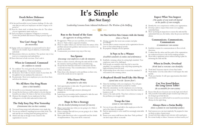 McRaven Bullfrog PDF1sheet | PDF