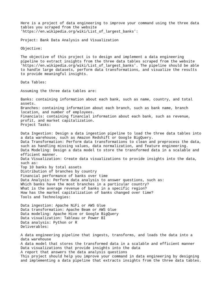 Project briefing | PDF | Data | Data Analysis