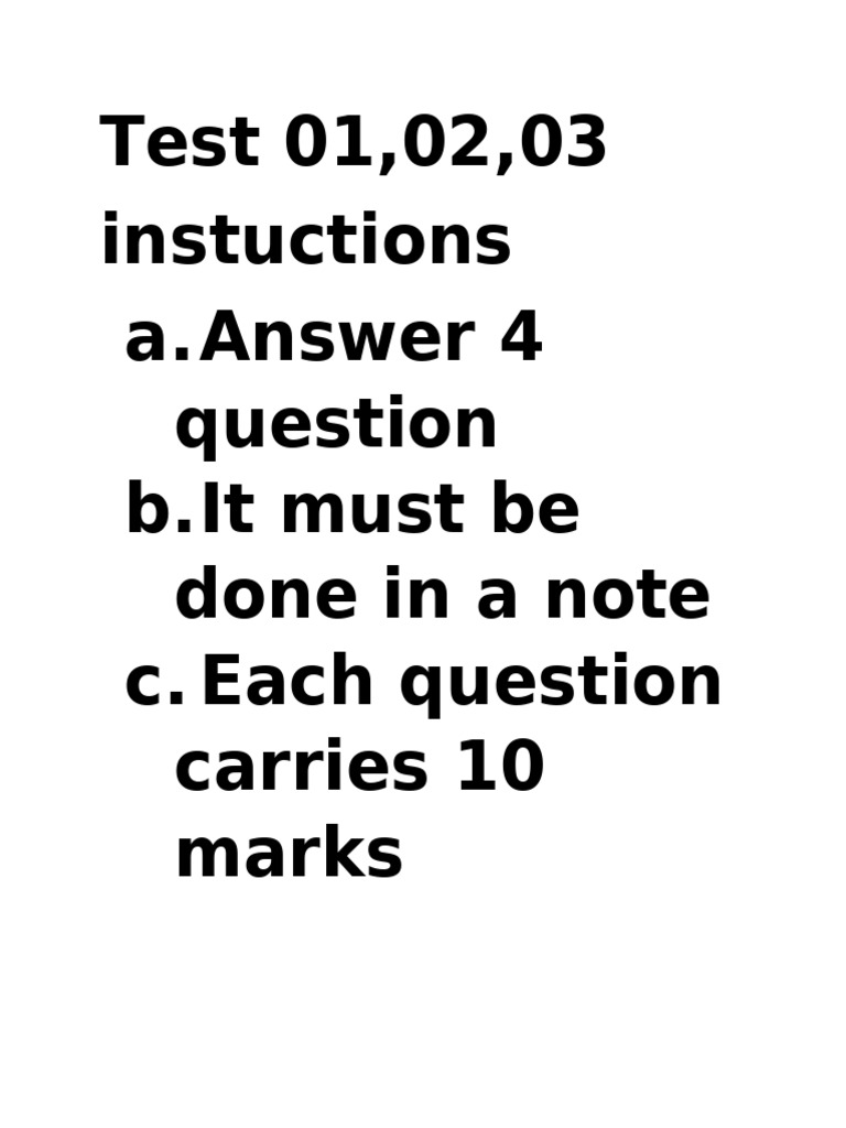 HTML Test Instructions and Questions | PDF