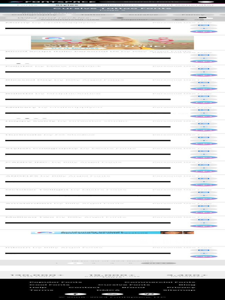 Cursive Tattoo Fonts (Page 2) FontSpace | PDF