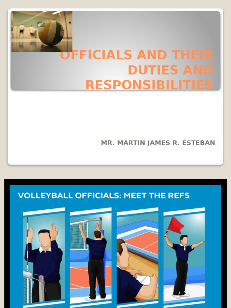 l3 Officials and Their Duties and Responsibilities | PDF | Referee ...