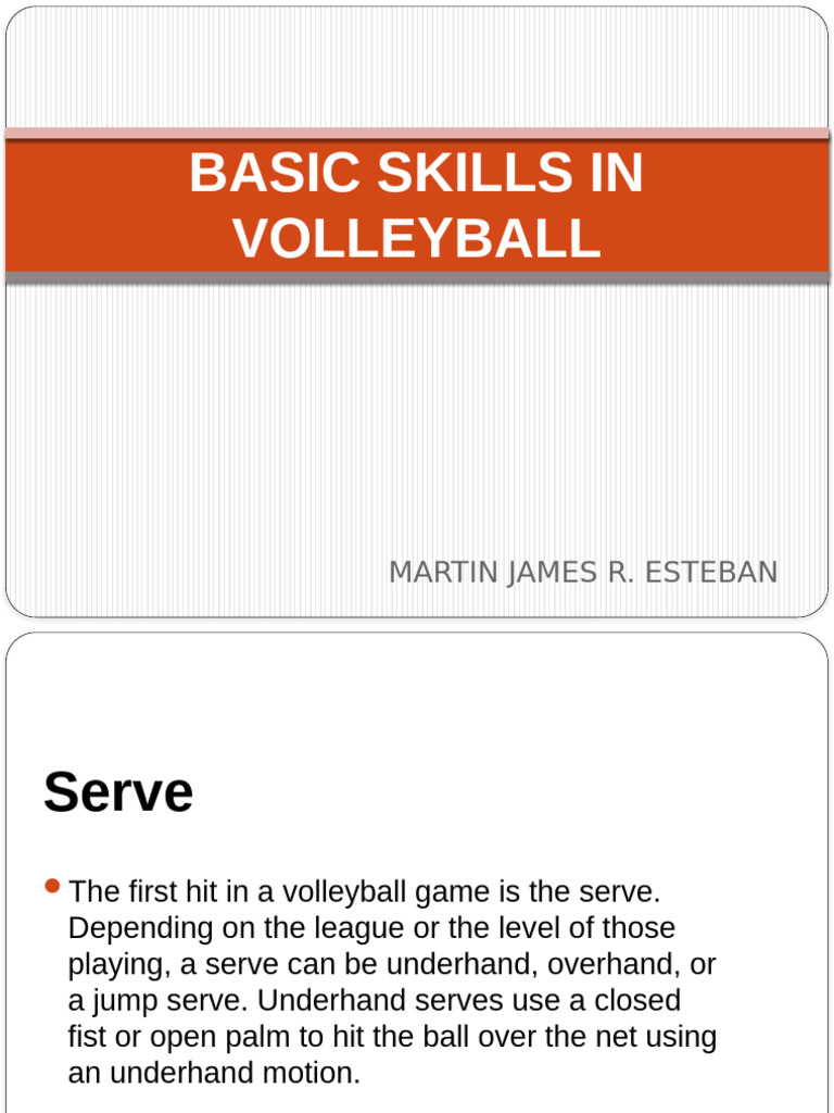 Types of Volleyball Hits Explained | PDF