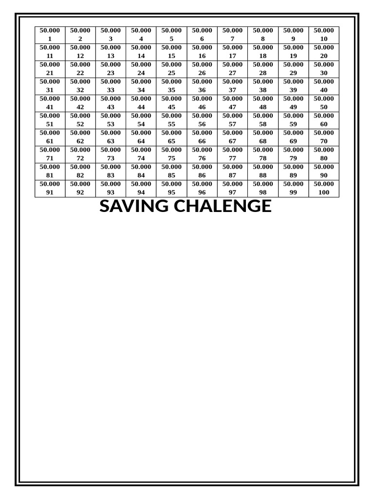 Saving Chalenge | PDF