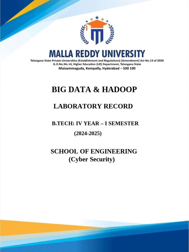 BDH Lab Manual FINAL (Hadoop) | PDF | Map Reduce | Apache Hadoop