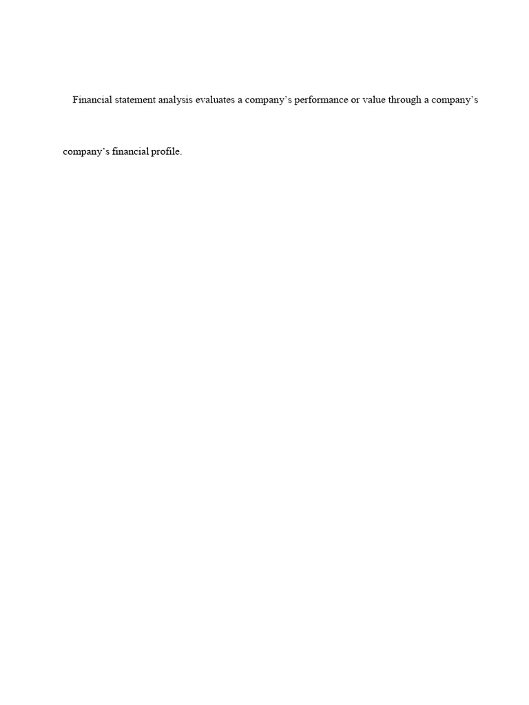 Financial Statement Analysis Techniques | PDF | Balance Sheet | Income ...