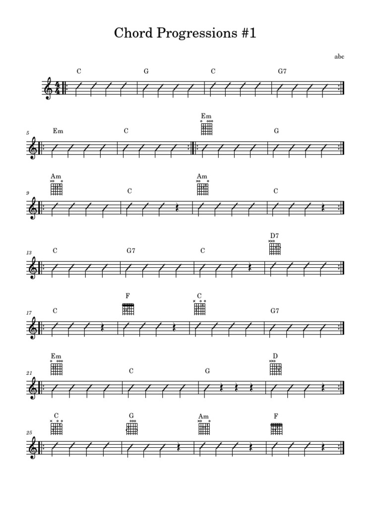 Chord - Progressions 1 | PDF