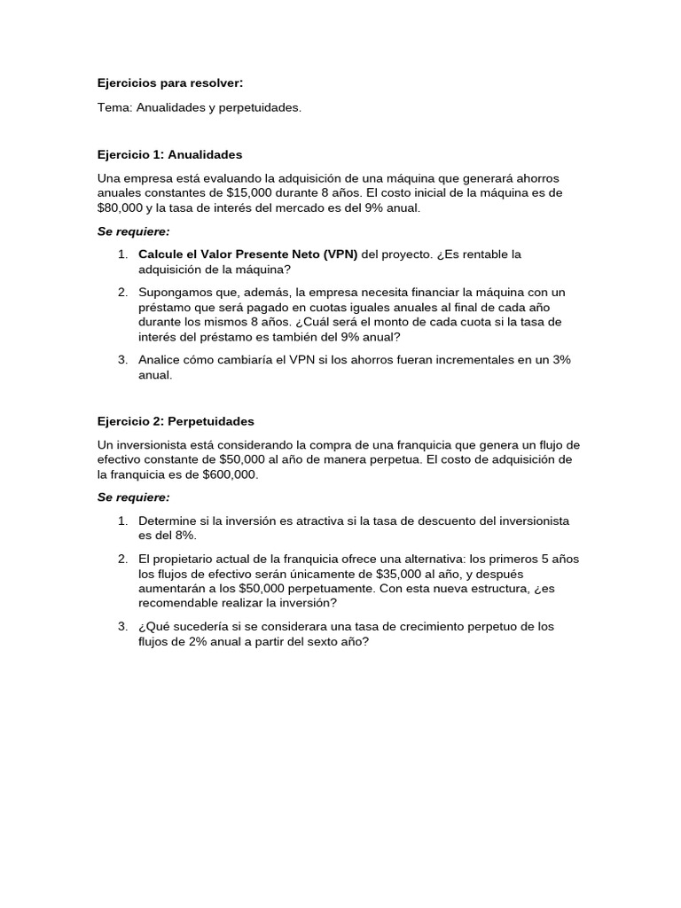 T2 - Ejercicios Segunda Parte | PDF