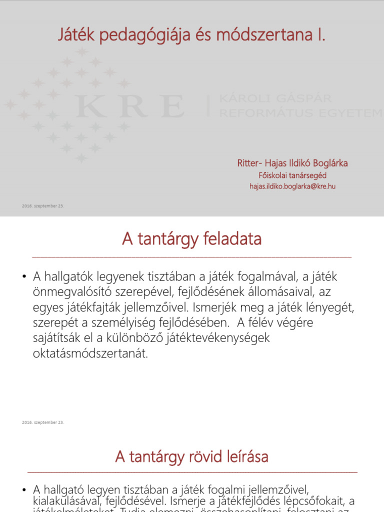 JPM. I - 1 Előadás Szept. 23. L | PDF