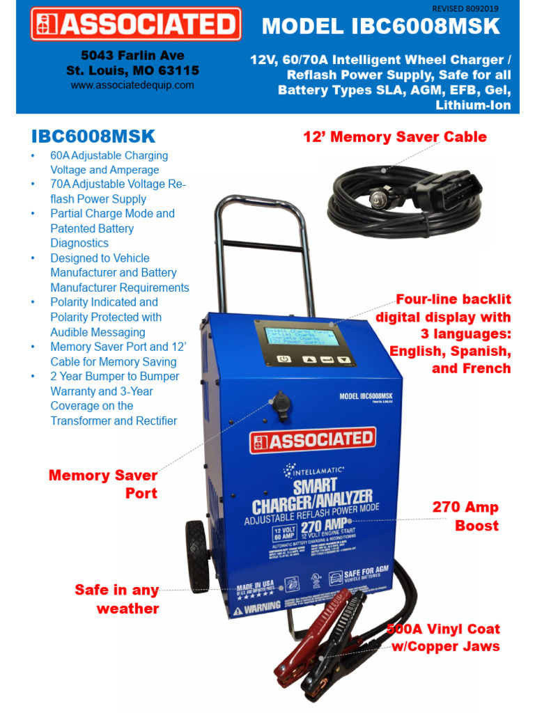 12V 60A Intelligent Wheel Charger | PDF