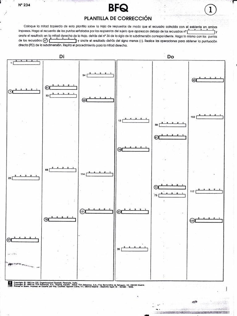 Plantillas BFQ | PDF