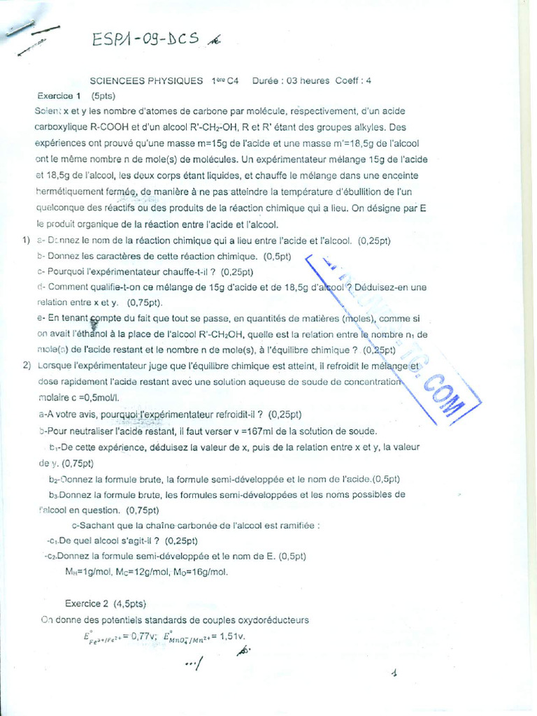 Proba C Phys 2009 | PDF