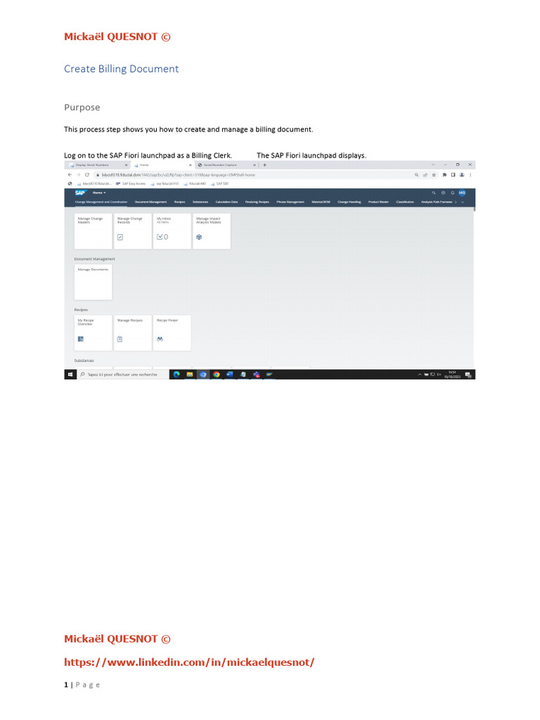 SAP Billing Guide for Clerks | PDF | Invoice