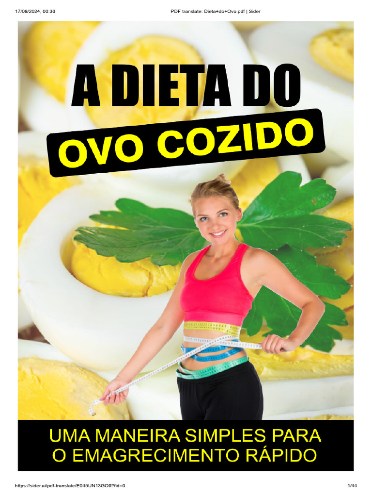 PDF Translate - Dieta+do+Ovo - PDF - Sider | PDF | Dieta | Enfermedades transmitidas por alimentos
