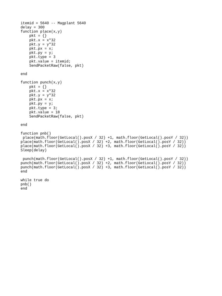 PNB All Gtps - Lua | PDF