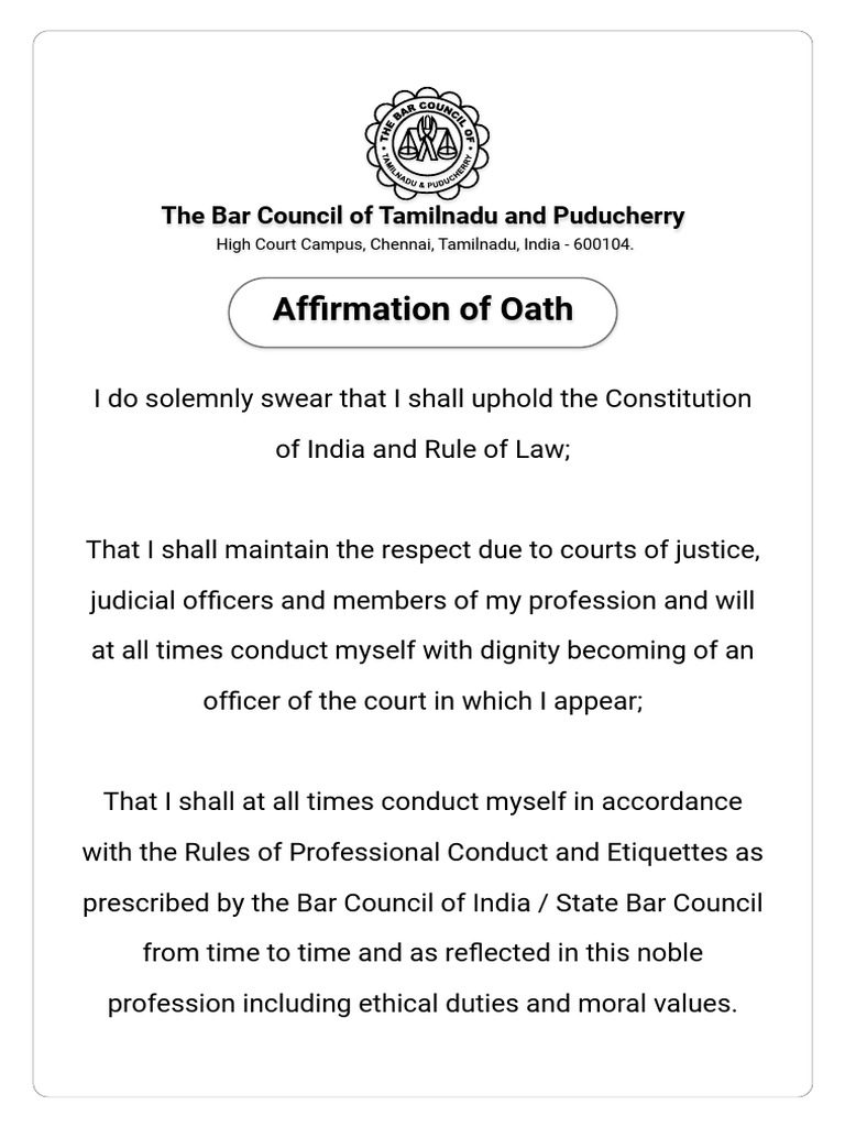 Affirmation of Oath v1 (1) | PDF