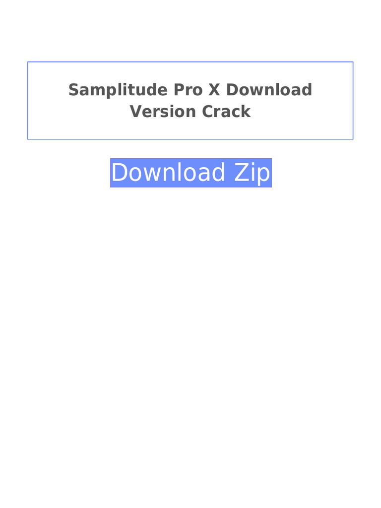 Samplitude Pro X Download Version Crack | PDF