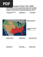 Civil War Causes Worksheet | PDF