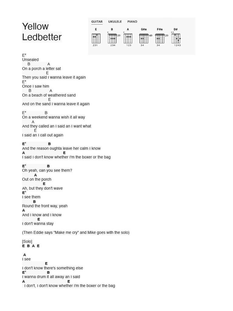 Yellow Ledbetter | PDF