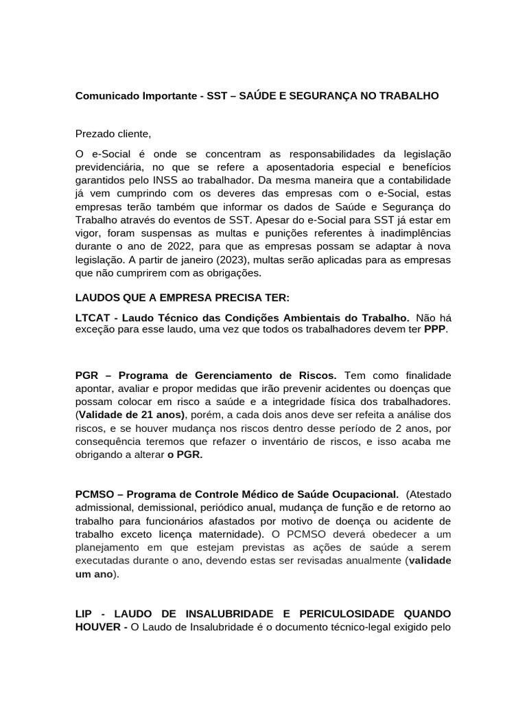 Comunicado SST Ata Reuniao | PDF | Contabilidade