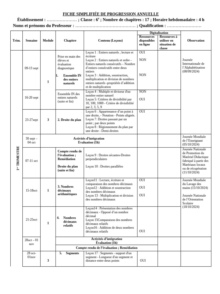 Abscisse sur droite graduée en 6e | PDF | Triangle | Cercle