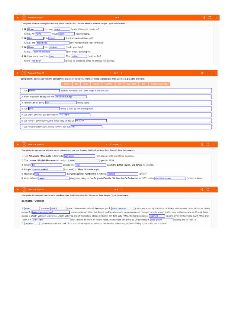 Workbook AnswerKey Page 11 | PDF