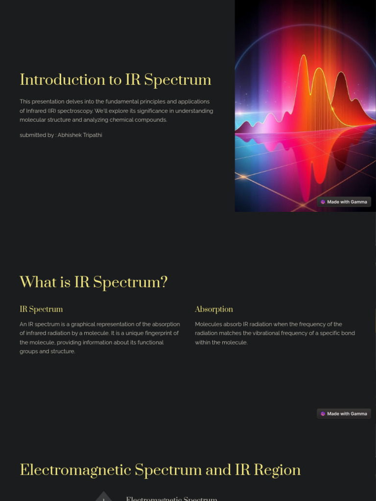 Introduction To IR Spectrum | PDF