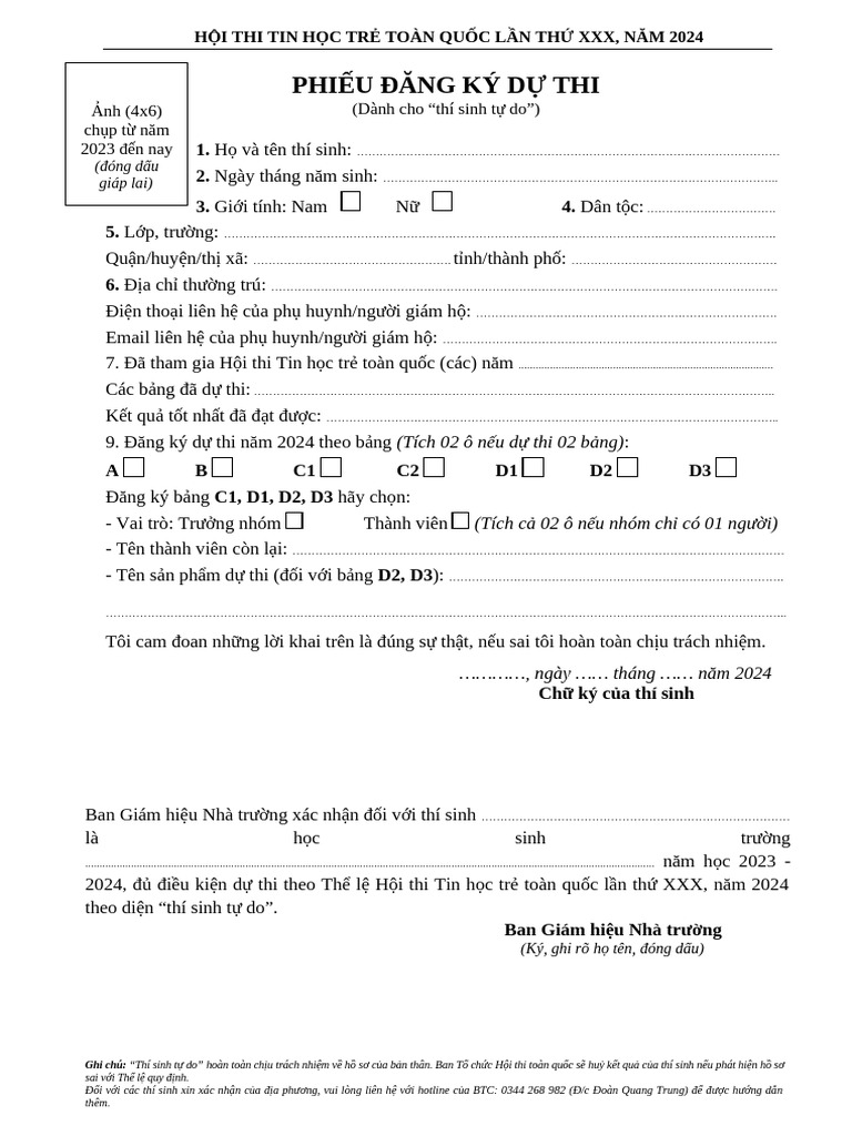 THT2024_Phieu_du_thi (1) | PDF