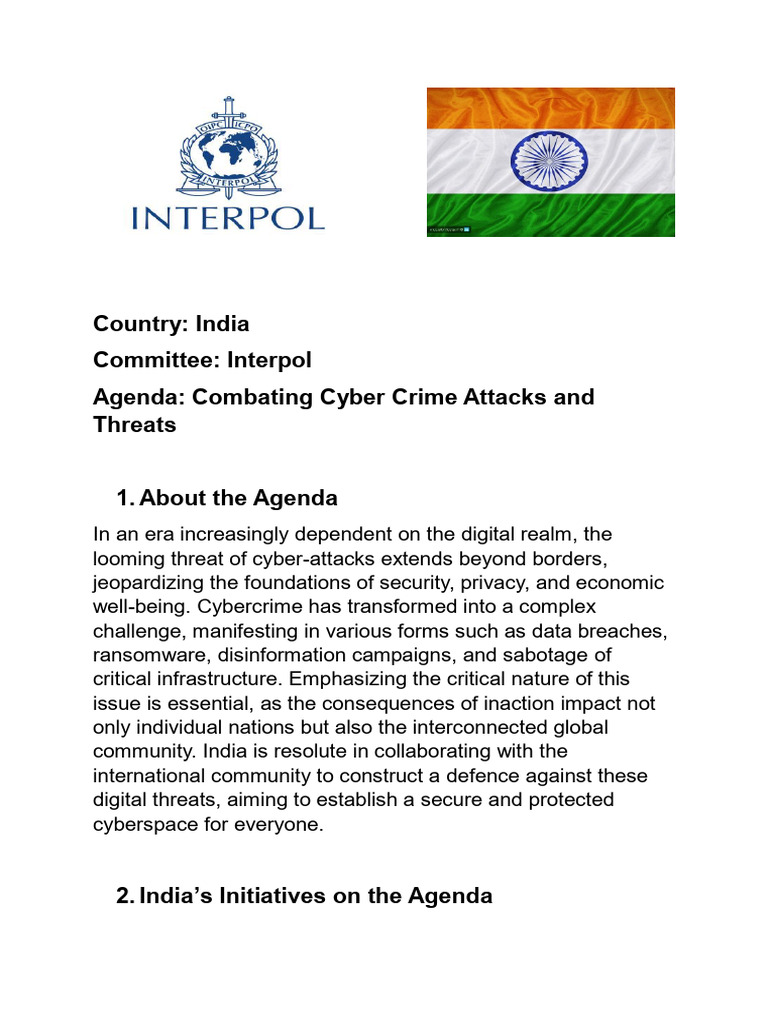 DUNO MUN Position Paper - India | PDF | Cybercrime | Computer Security