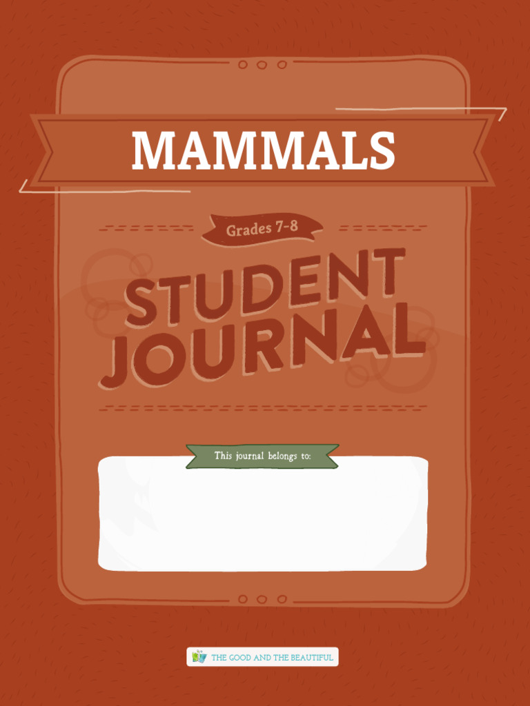 Mammals 7 8 Student Journal Sample | PDF | Ear | Dogs