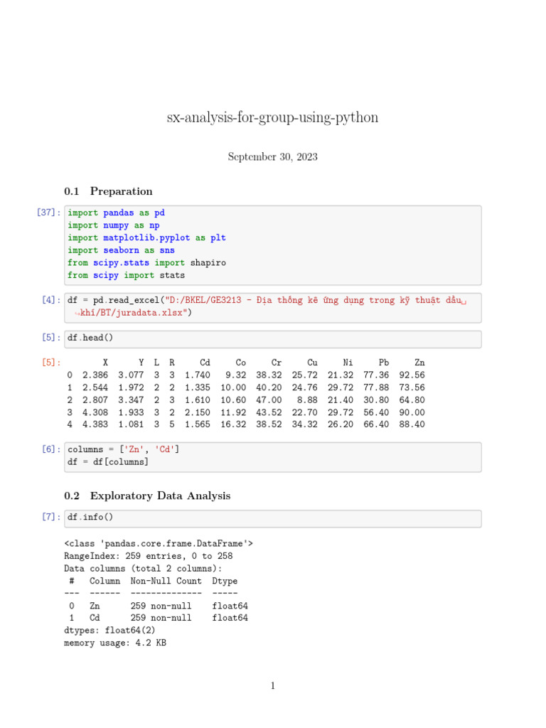 SX Analysis For Group Using Python | PDF