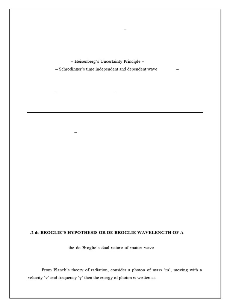 Unit IV Quantum Mechanics and Free Electron Theory | PDF | Waves | Electron