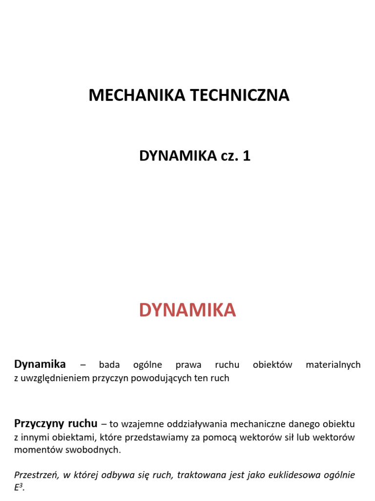 MT Dynamika cz1 | PDF