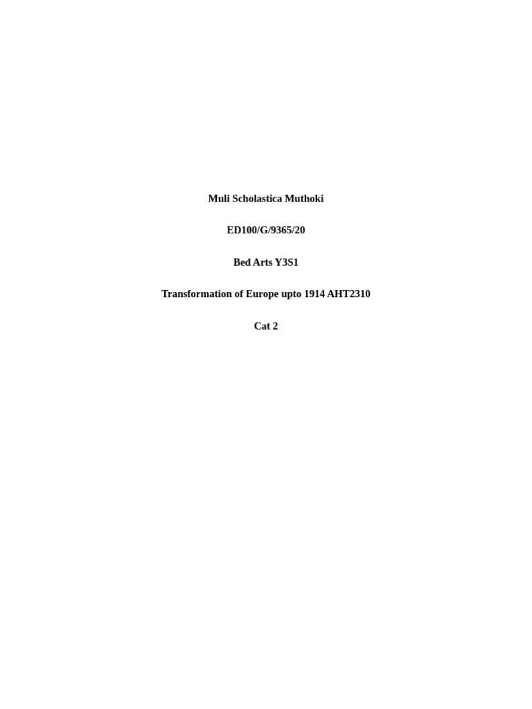 Origin of The European Revolution of 1848 | PDF | Political Movements ...