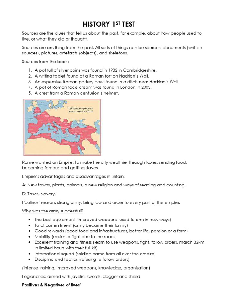 HISTORY TEST | PDF | Roman Empire