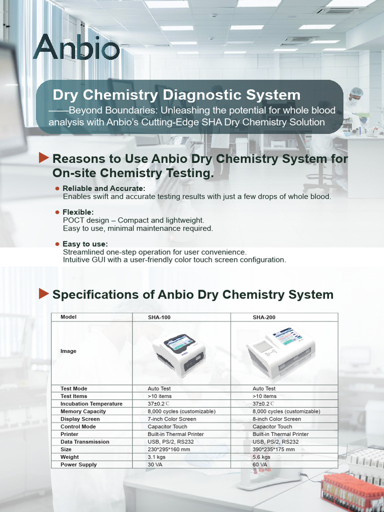 Anbio Dry Chemistry System Series Flyer Rev20240614 | PDF | Alanine ...