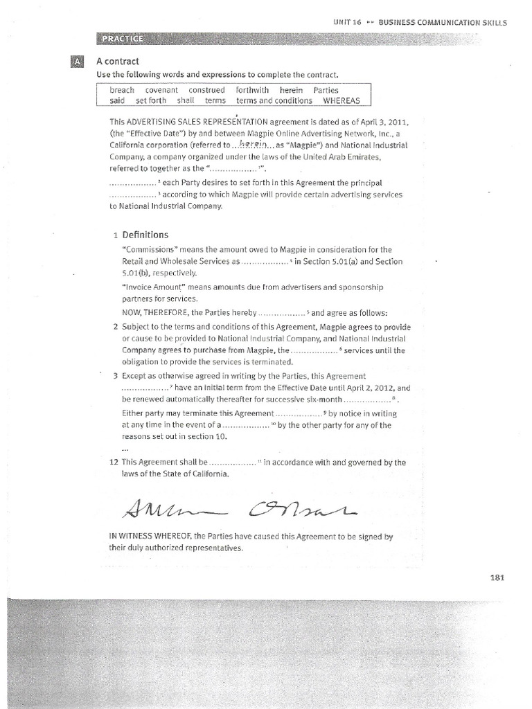 Contracts Gap Fill | PDF