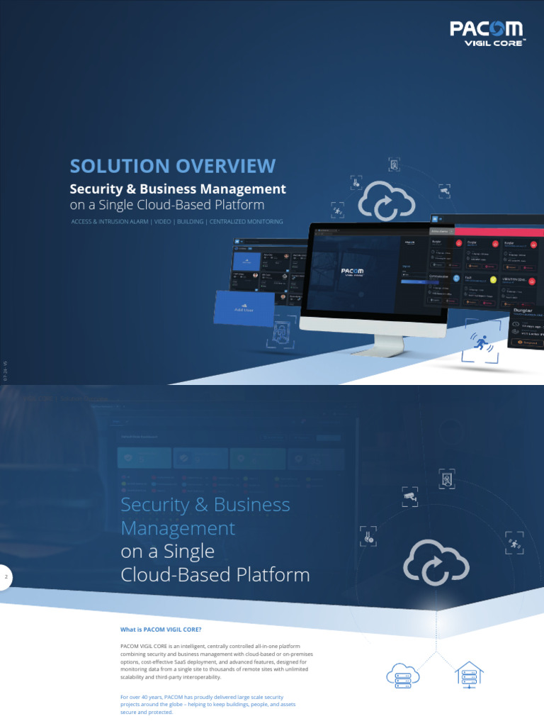 VIGIL CORE Solutions Overview | PDF | Cloud Computing | Security Alarm
